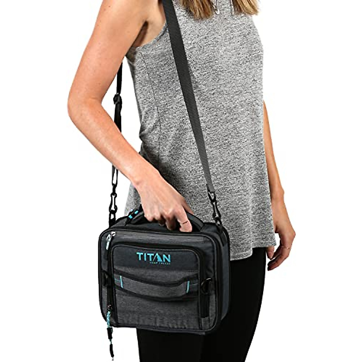 Arctic Zone Titan Expandable Lunch Pack and Container Set with Ice Walls, 2 Pack - Black and Blue