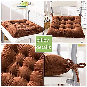 Outdoor Garden Chair Cushions Set of 2,Patio Chair Cushions for Outdoor Furniture,Outside Lawn Seat Cushions Indoor Round/Square Chair Seat Pads Pillows Replacement for Kitchen Dining(B4/Square)