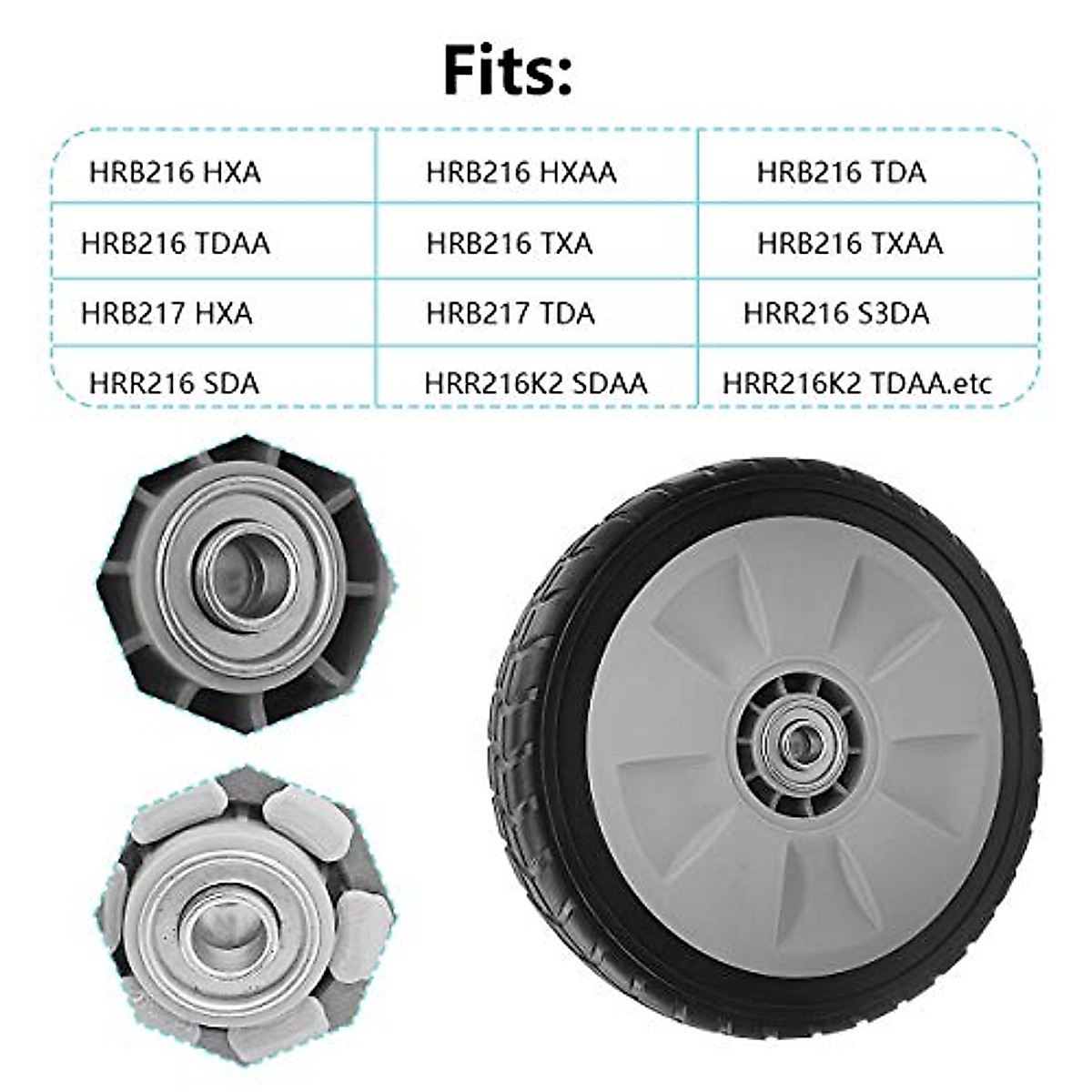 MAYITOP Lawn Mower Rear Wheels Set of 2 Replacement For Honda lawnmower 42710-VE2-M02ZE 42710-VE2-M00ZE fits model HRR2169VKA