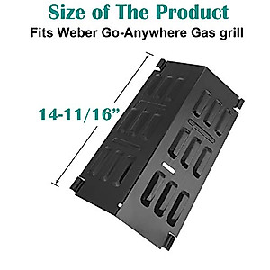 EasiBBQ 9201 Porcelain Enameled Flavorizer Bar and 80631 Stainless Steel Grill Grate, Flavorizer Bar for Weber Go-Anywhere Gas Grill, Grill Grate for Weber Go-Anywhere Gas and Charcoal Grill