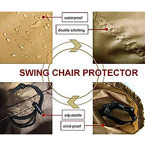 Outdoor Swing Cover A Frame 420D Waterproof Porch Swing Cover UV Resistant Weather Protector Patio Furniture Cover for Outdoor Furniture 72x67x55 Inch