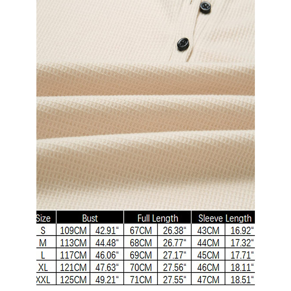 Famulily Women's Waffle Knit Tunic Tops Loose Long Sleeve Button Up V Neck Henley Shirts (White, Large)