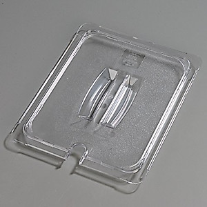 Carlisle FoodService Products 10231U07 StorPlus Half Size Polycarbonate Universal Handled Notched Food Pan Lid, Clear