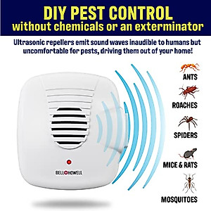 Bell and Howell Ultrasonic Pest Repellers with Extra Outlet - 3 Pack