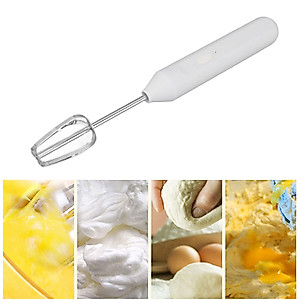 Electric Hand Blender，3 in 1 Immersion Blender Handheld, Beater Electric Milk Frother Coffee Blender Milkshake Blender Foamer Kitchen Tools(White)