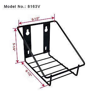 popstechnologies Wall Mounted Wire Rack for Single Gallon Bottle - Black, 8163V