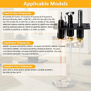 Criditpid 4021-737 Pilot Assembly LP for Heatilator, Heat N Glo, Quadrafire Fireplaces, Heatilator & Heat-N-Glo Propane Gas Pilot Assembly 4021-737 Replacement Parts with Thermocouple, Thermopile