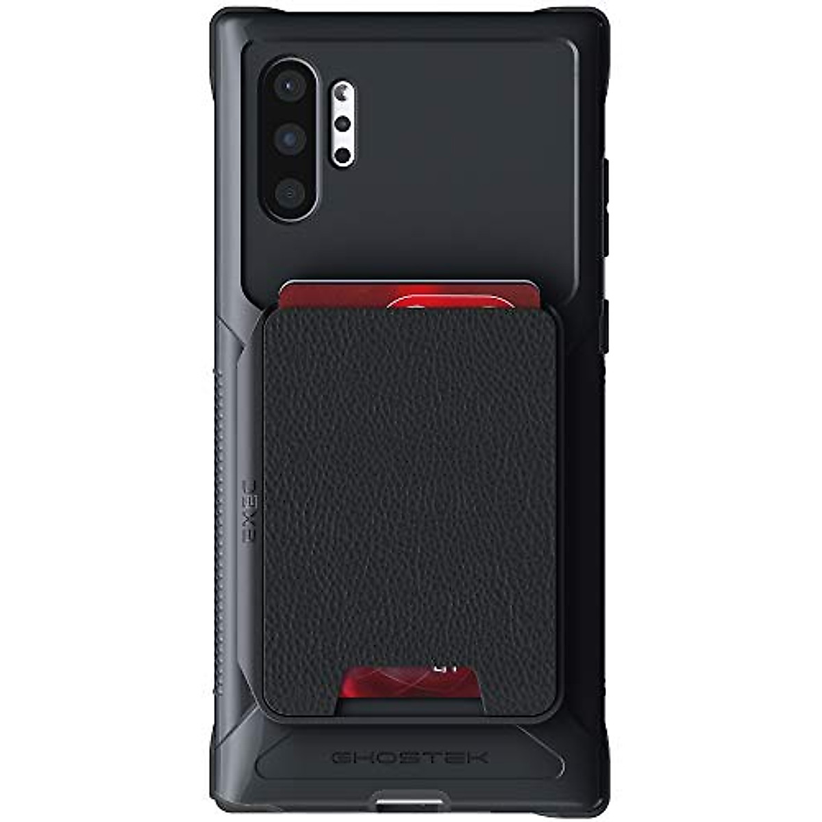 Ghostek Exec Galaxy Note 10 Plus Wallet Case Card Holder with Built-in Magnet for Car Mounts and Easily Detachable Leather Card Pocket for Wireless Charging Samsung Galaxy Note10+ (6.8 Inch) - (Black)