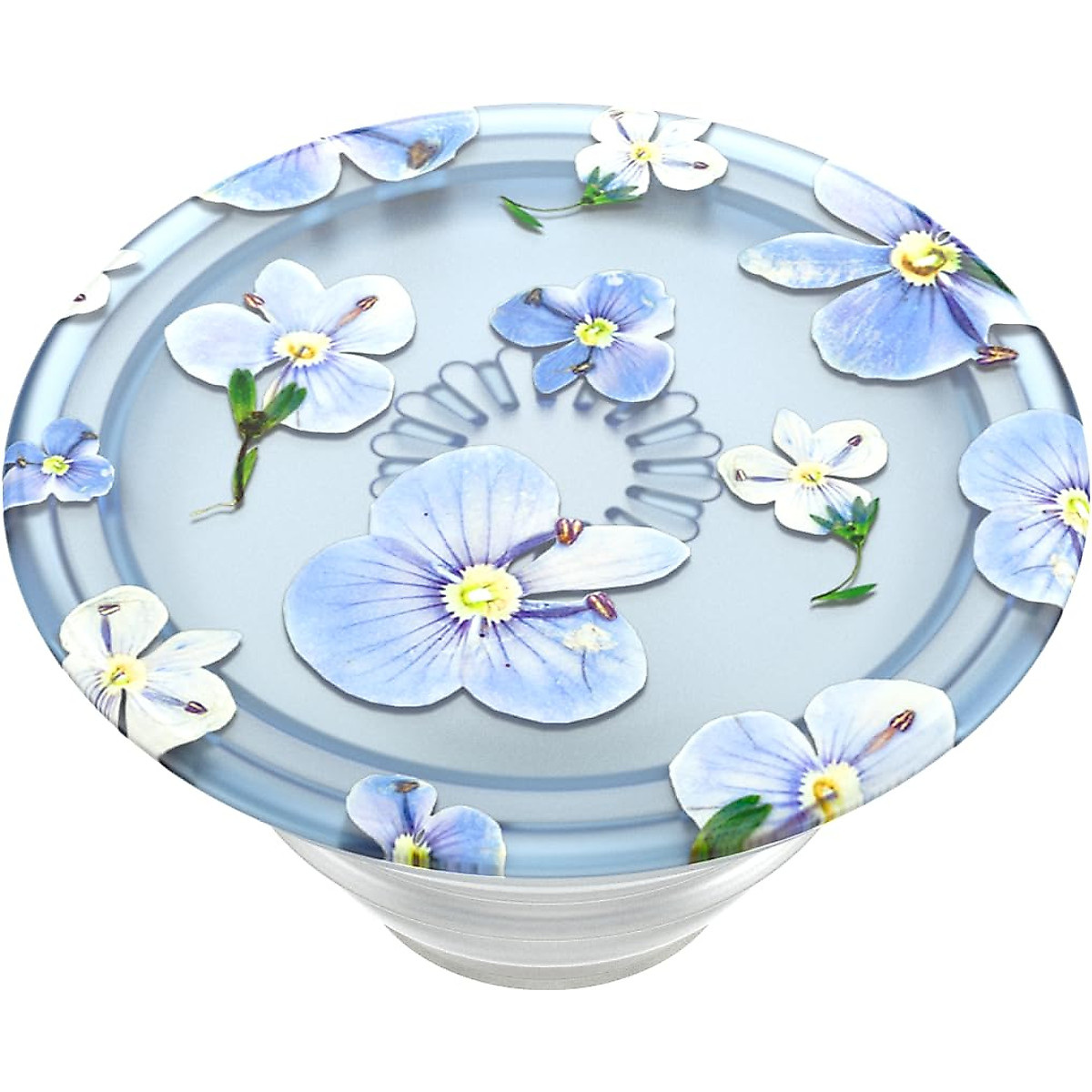 PopSockets Plant-Based Phone Grip with Expanding Kickstand, Eco-Friendly PopSockets for Phone - Translucent Blue Fields