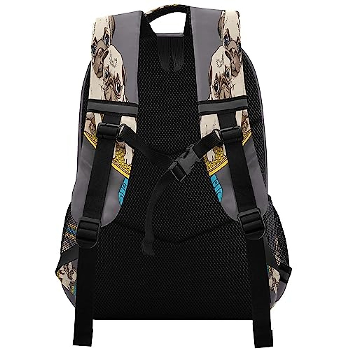 ALAZA Pugs Puppies on Skateboard Backpack for Students Boys Girls School Bag Travel Daypack