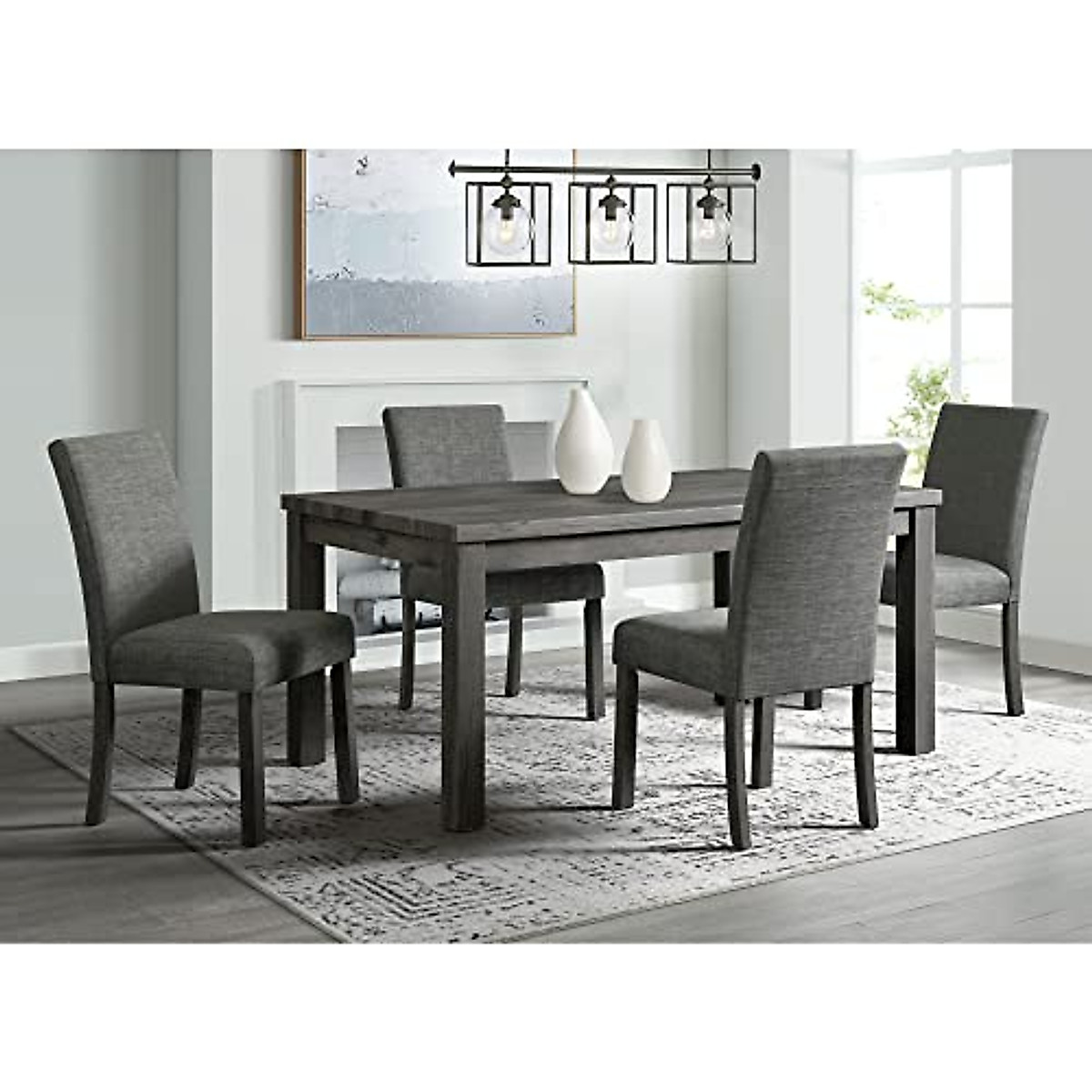 Picket House Furnishings Turner Side Chair Set in Charcoal