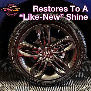 AUTO FANATIC Mega Gloss Tire Shine 16oz - Extra Glossy Car Tire Shine That Works on Rubber, Vinyl & Plastic - Long Lasting Tire Shine Gel That Provides UV Protection and Ultimate Tire Polish Look