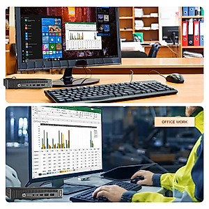 HP Mini PC EliteDesk 800 G2 Micro Desktop,i7 6700 Quad Core Up to 4.00GHz,32GB DDR4 1TB SSD,AX210 Built-in WiFi 6E + Bluetooth 5.2,HDMI,VGA,DP,Windows 10 Pro,Wireless K&M + TJJ Mouse Pad(Renewed)