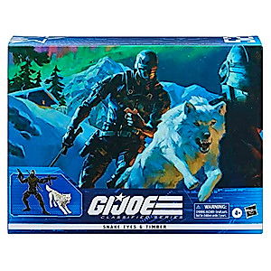G. I. Joe Wolf Classified Series Snake Eyes & Timber Action Figures 52 Collectible Premium Toys, 6-Inch Scale, Custom Package Art, F4321