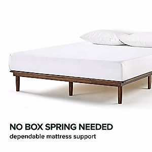 ZINUS Bobbie 10 Inch Wood Platform Bed Frame, Full Size, Mattress Foundation with Sturdy Acacia Wood Slat Support, No Box Spring Needed, Tool Free Assembly