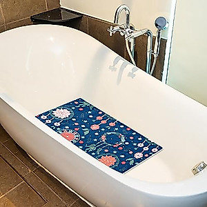 Bath Tub Shower Mat - Anti-Slip PVC Material 15.1x26.8 in, Gentle Cushioning Quick Drying Suction Cups Reliable Solution - Dream Catchers in The Night Sky Non-Slip Floor Mat