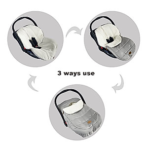 CozyMe Car Seat Cover for Infant Comes with Ultra Soft Fleece Carseat Bunting Bag for Winter, Infant Footmuff for Winter