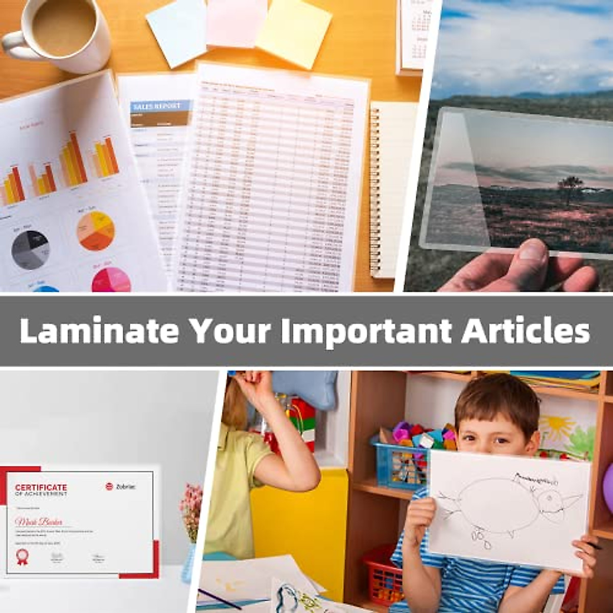 Hartwii 300 Pack 3mil Laminating Sheets 9x11.5 inches and 220 Pack 5mil Laminating Pouches,Hold 8.5x11 inches,Lamination Sheets Paper for Laminator Round Corner Letter Size