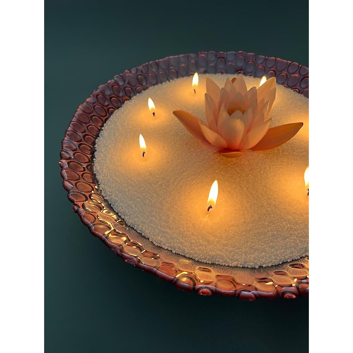 Hompire Pearled Wax Candle All-Natural Customizable Reusable and Refillable Candle Sand Luxury for Home Decor Pearl Candle Powder 18oz Wax & 30 Wicks (Free) (500g)