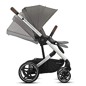 Cybex Balios S Lux Toddler and Baby Stroller with Reversible Seat, Unique One-Pull Harness, and Multiple Recline - Travel System Ready, with One Hand Fold, Soho Gray