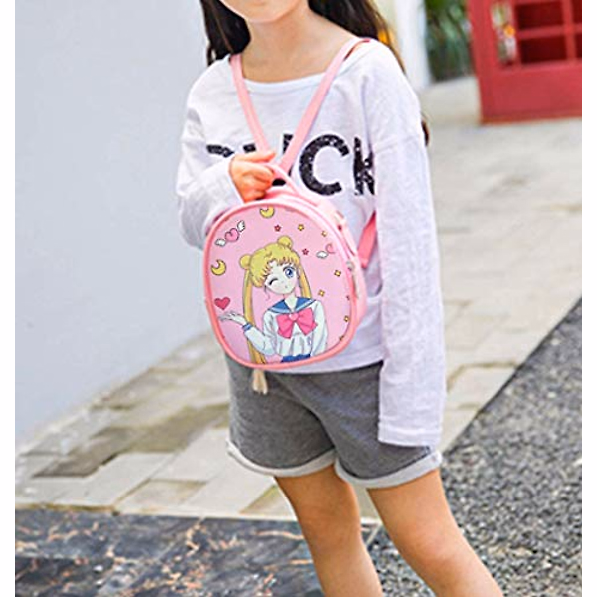 Kerr's Choice Girl Women Crossbody Bag Japan Pink Backpack Crossbody Purse Pink Cute Crossbody Bag