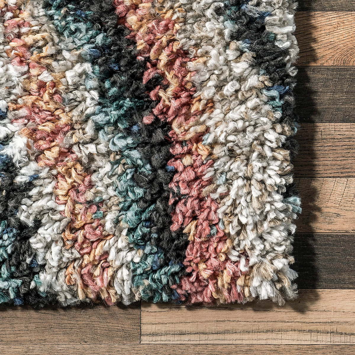 nuLOOM Katylnn Modern Mountain Shag Area Rug, 5x8, Multi
