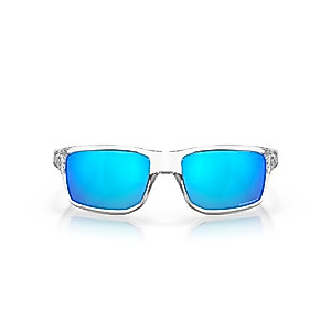 Oakley Men's OO9449 Gibston Square Sunglasses, Polished Clear/Prizm Sapphire, 60 mm
