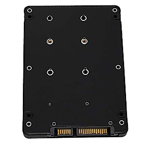 Mini Pcie mSATA SSD to 2.5 inch SATA3 Adapter Card with Case 7 mm Thickness Black