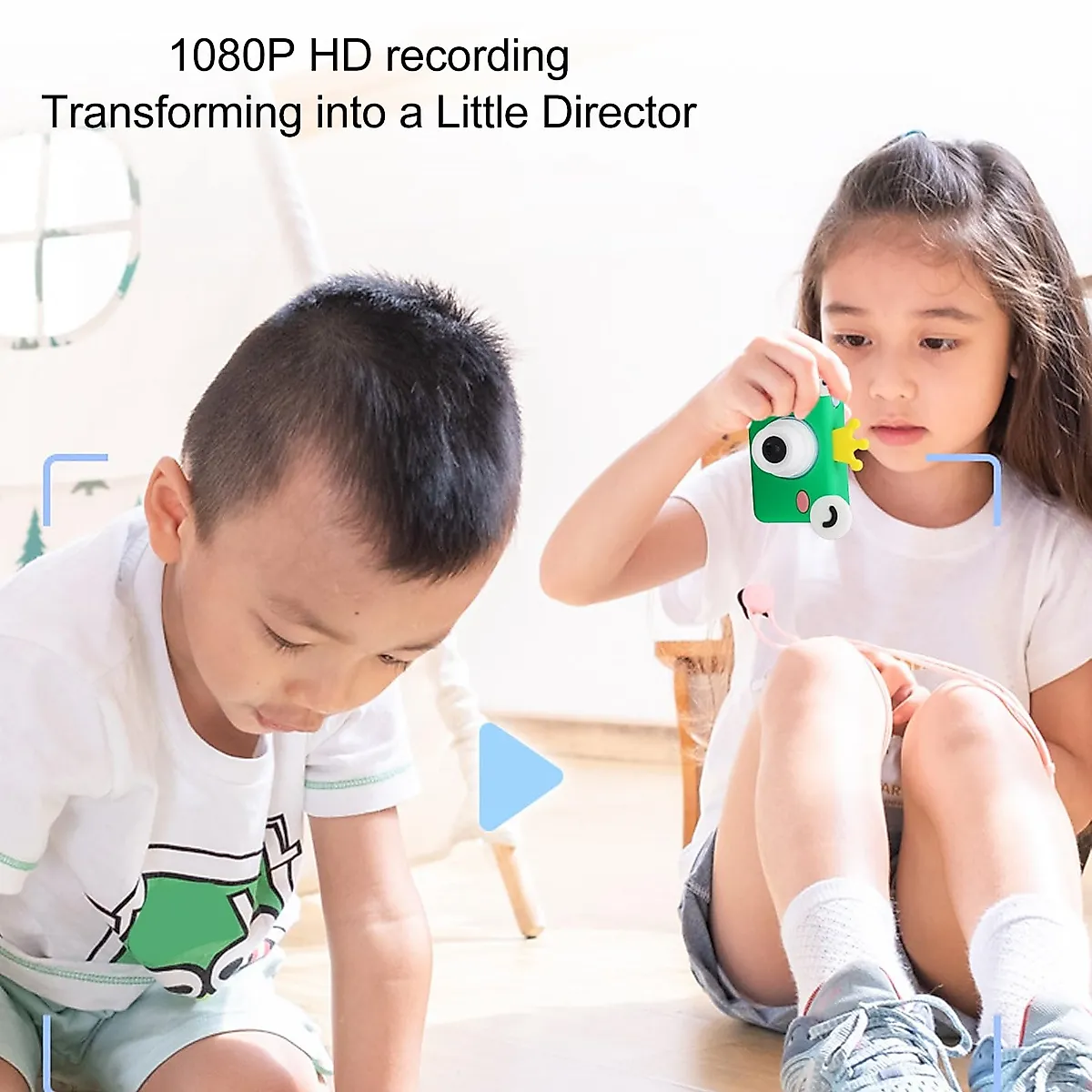 Kids Camera, 32MP Cartoon Pattern Photo Record Digital Camera, 1080P Mini Portable Kids Selfie Camera for Boys, Girls, Gifts, Birthday 5V 1A