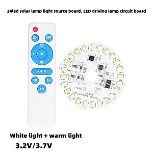 Shanrya Light Chip Panel, Lamp Panel Board 3.2V/3.7V with Remote Control for Solar Flood Lights for Garden for Solar Garden Lights for Home