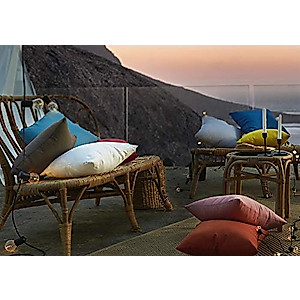 FEVERQIYI Coral Pink Outdoor Pillow Covers 18x18 Inch Pack of 2 Decorative Waterproof Outdoor Pillows Square Throw Cushion Case for Patio, Porch and Balcony 45x45cm