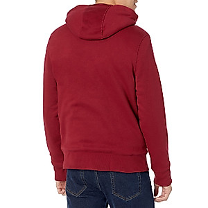 Amazon Essentials Men's Sherpa-Lined Pullover Hoodie, Red, Small