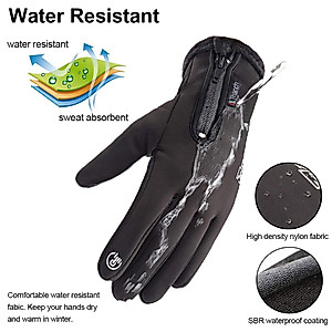 GORELOX Winter Warm Gloves,Touchscreen Cold Weather Driving Gloves Windproof Anti-Slip Sports Gloves for Cycling Running Skiing Hiking Climbing,Men ＆ Women