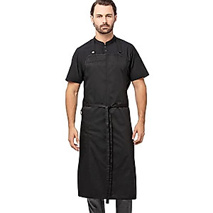 Chef Works Unisex Brio Chef Apron, Black, One Size