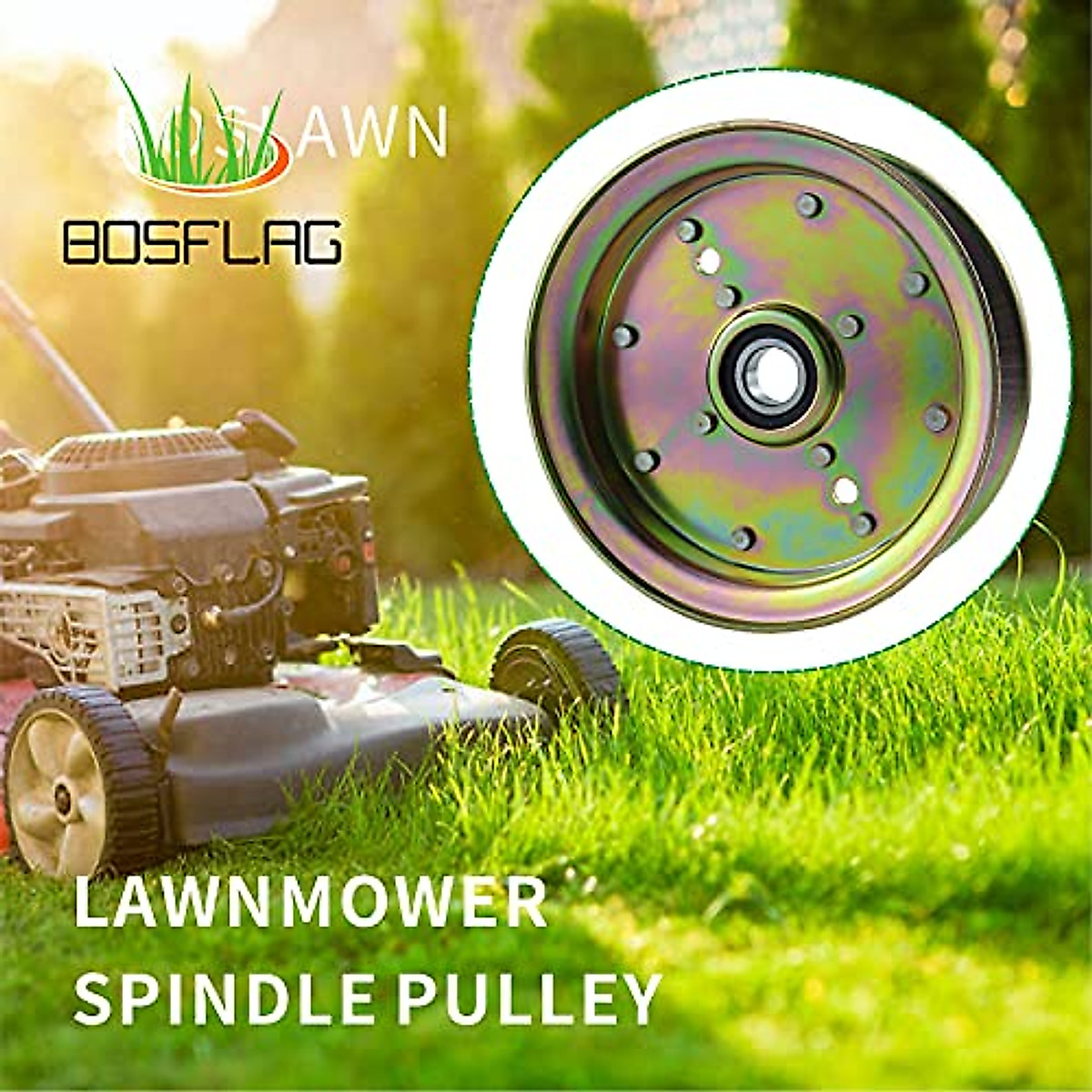 BOSFLAG 2 Pack 539132728 Idler Pulley Replaces Husqvarna 539132728 Idler Pulley, Husqvarna 589766102, 539112196, 589766101 for Husqvarna RZ4623, MZ6128, Z246, RZ46i, MZ61, RZ5424, MZ5225 Lawn Tractors