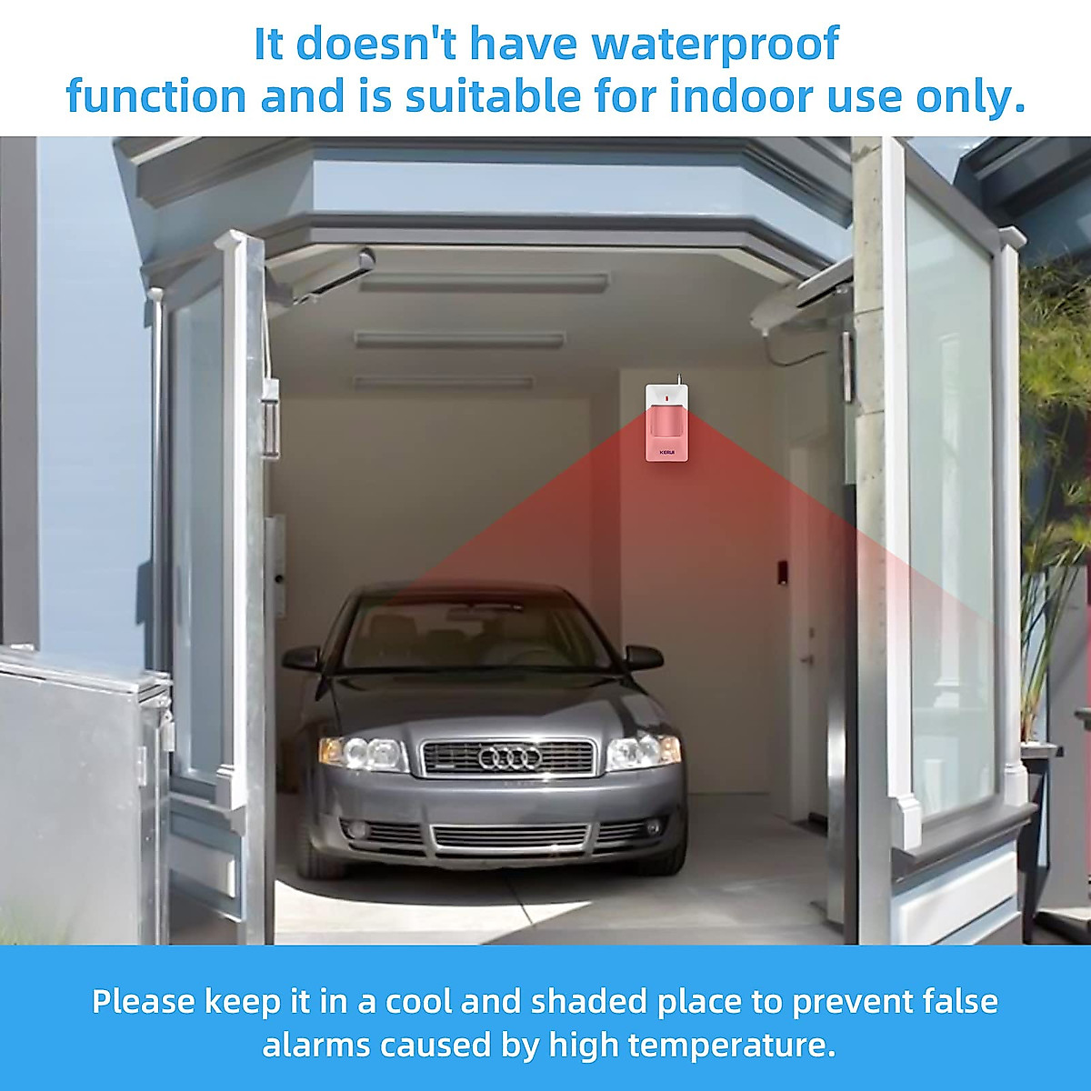 KERUI 433MHz Home Wireless PIR Infrared Motion Sensor Detector for Alarm System