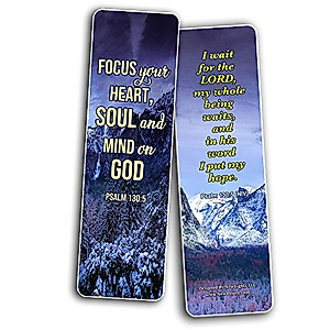 Religious Bookmarks About Waiting on God to Answer Prayer (12 Pack) - Encouraging Bible Verses for Men Women Church Supplies Cell Group Hospital Ministry Stocking Stuffers