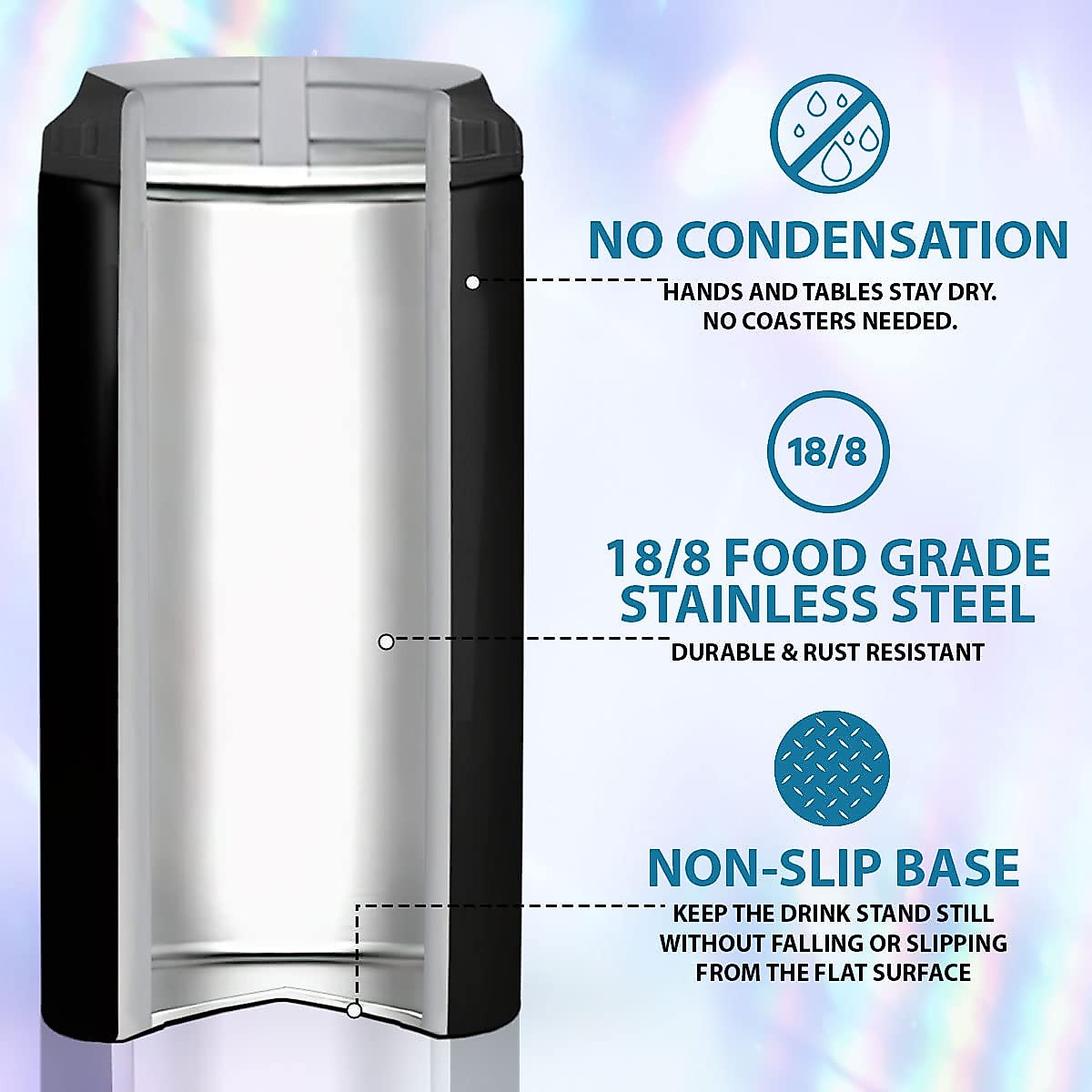 ZOXIX Personalized Can Cooler Let It Bee Gifts For Bee Lovers Women Jewelry Style Stainless Steel Tumbler Insulated Can Holder Travel Cup 16 Oz 4-in-1 Hippie Bee Themed Items