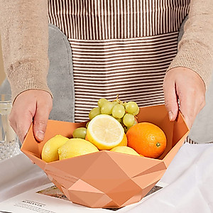 BESTonZON Modern Fruit Basket, European Fruit Bowl, Irregular Fruit Salad Plate Vegetable Snacks Serving Tray Candy Dessert Display Dish for Counters, Kitchen, Countertop, Home Decor, Orange