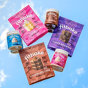 FitBake Vanilla Buttercream Frosting | Keto Frosting for Low Carb Desserts | No Sugar Added Keto Icing For Keto Cakes | 0g Net Carbs | Gluten Free Frosting | Low Carb Food | Keto Friendly 8oz