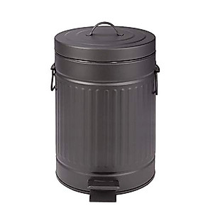 TKFDC Stainless Steel Kitchen Trash Can with Oval Design and Step Pedal |Storage with Removable Plastic Trash Bin Liner, (Color : D)