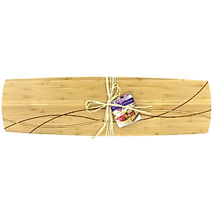 Totally Bamboo Del Mar Extra Large Charcuterie Board and Cheese Serving Platter, 30" x 8.5"