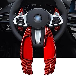 Paddle-Shifter Extension For BMW SUPRA - Carbon Fiber Paddle Shifter Cover,Car Refitting Decoration Accessories,For For BMW SUPRA (RED)