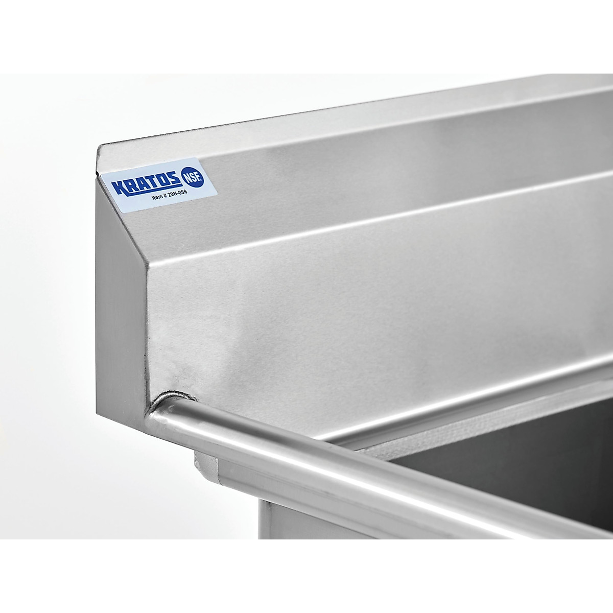 Kratos 29N-001-Commercial NSF 3 Compartment Sink - 16"Wx20"Lx14"H Bowl Size - (2) 18" Drain Boards