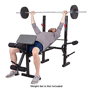 Body Champ Standard Weight Bench with Butterfly and Preacher Curl, Incline/Flat Adjustable BCB580
