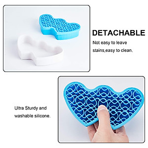 GORGECRAFT Sew Desktop Organizers Silicone Makeup Brush Holder Multipurpose Painting Pen Stand Holder Cosmetic Storage Box for Stash and Store (Blue)