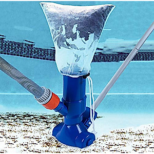 Greenco Portable Pool Vacuum Jet Cleaner w/ Brush and Detachable 5 Section Pole with a Filter Bag Ideal for Above Ground and Inflatable Pool, Spa, Pond Waterfall | Swimming Pool Vacuum Cleaner