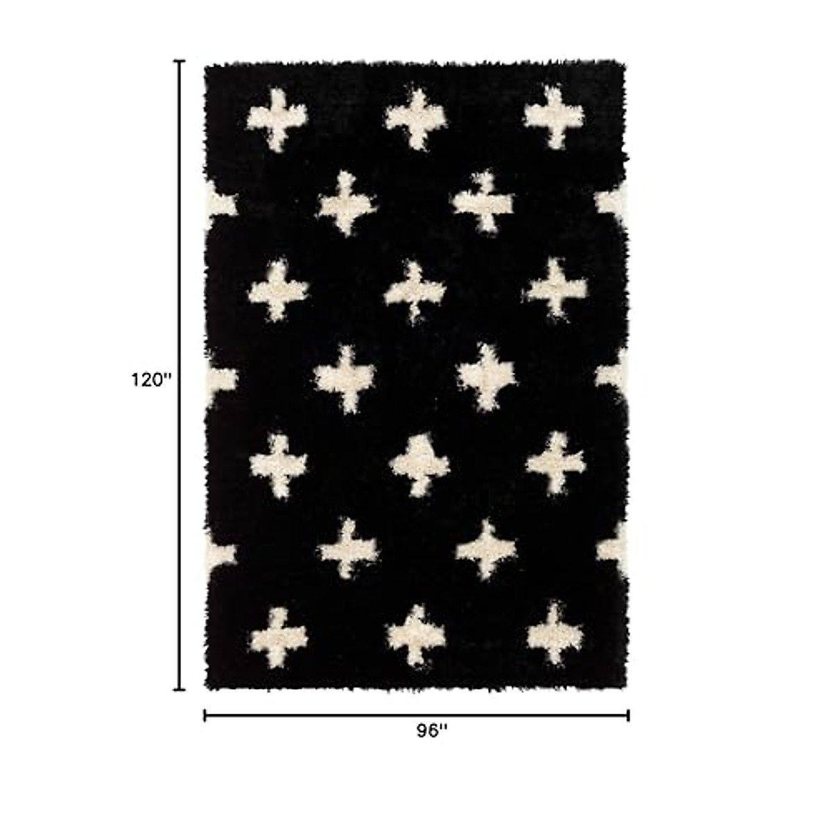 Mark&Day Area Rugs, 8x10 Kapeleind Modern Black Area Rug, Black White Beige Carpet for Living Room, Bedroom or Kitchen (8' x 10')