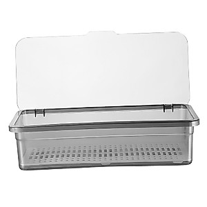 DOITOOL Drawer Organizer With Lid And Drainer Chopsticks Drain Storage Box Flatware Tray with Lid Chopsticks Storage Holder for Chopsticks Fork Flatware Tableware Dust- proof Dinnerware Holder