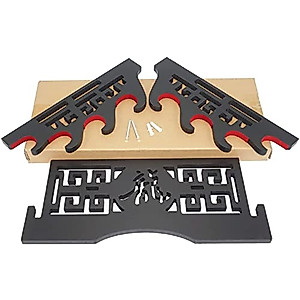 LUCKNIGHT Display Stand Wall- Mounted Sword Holder Display Stand with Felt Red Samurai Sword Wakizashi Display Holder Sword Stand (Color : 4 Tier Dragon)